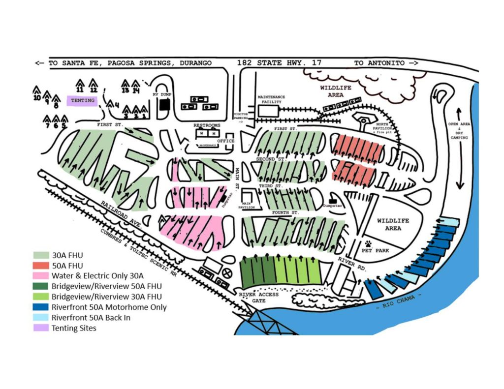 Park Map - Rio Chama RV Park